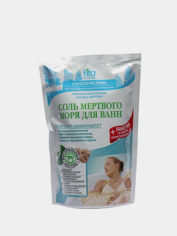 Соль для ванн Мертвого моря "Крепкий иммунитет", Fito косметик, 500 гр+30