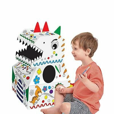 Платье носимое DIY мультфильм бумажная одежда игрушка динозавр бумажная оболочка детский сад одежда шоу (красочный)