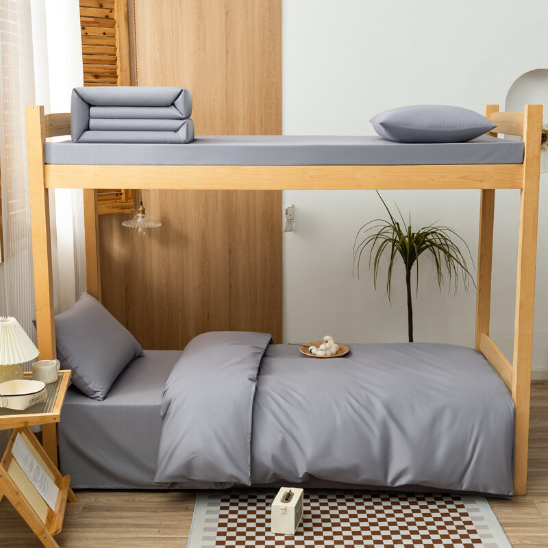 Трехкомпонентный комплект постельного белья для студенческого общежития, односпальное постельное белье, полный комплект, шестикомпонентный набор для общежития, оптовая продажа, свежий чистый хлопок