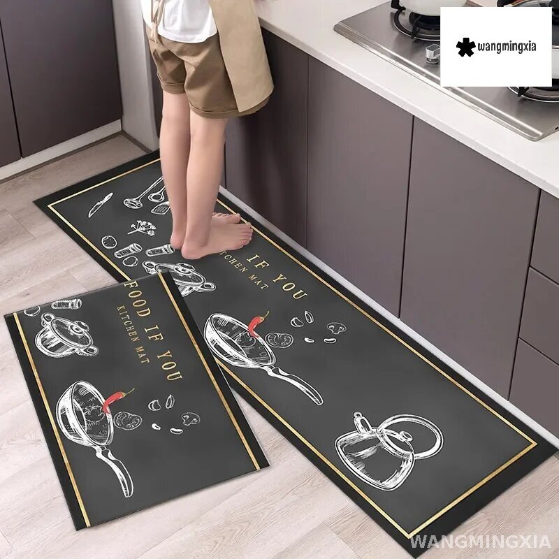 Эксклюзивный набор из двух быстросохнущих ковриков 40x60 и 40x120 см, созданных из мягкой впитывающей ткани