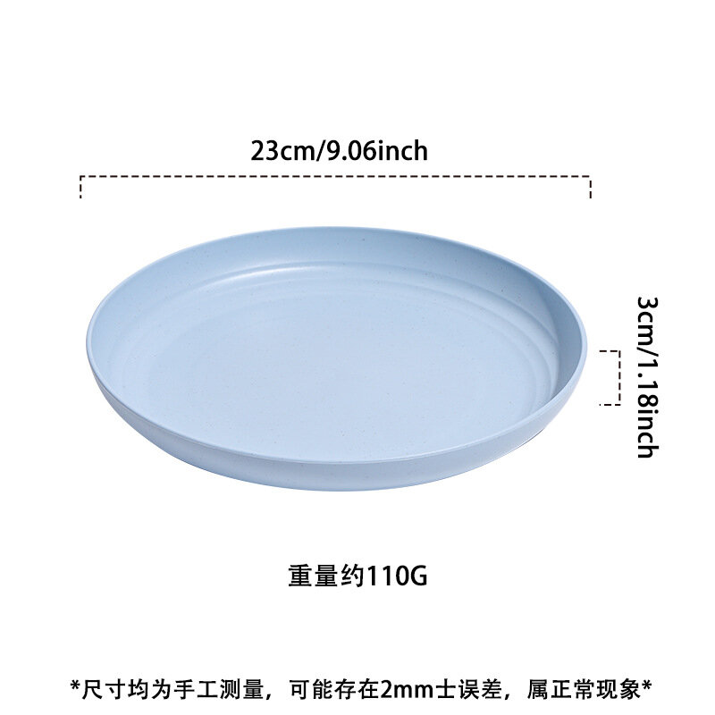 Тарелка из пшеничной соломы Amazon TK, тарелка для отеля, тарелка для фруктов, домашняя тарелка для салата в скандинавском стиле, пластиковая тарелка из PP