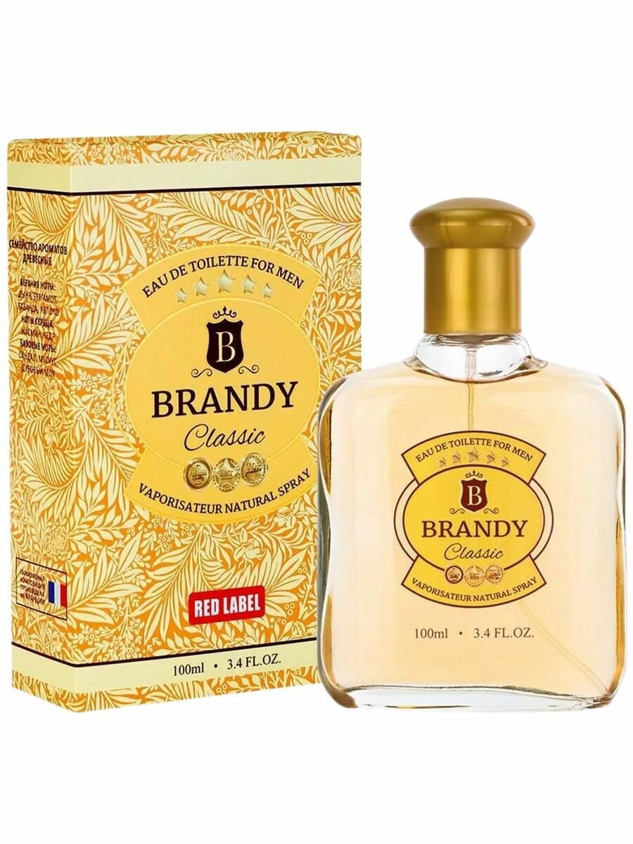 Delta Parfum Red Label Туалетная вода мужская Brandy Classic 100мл