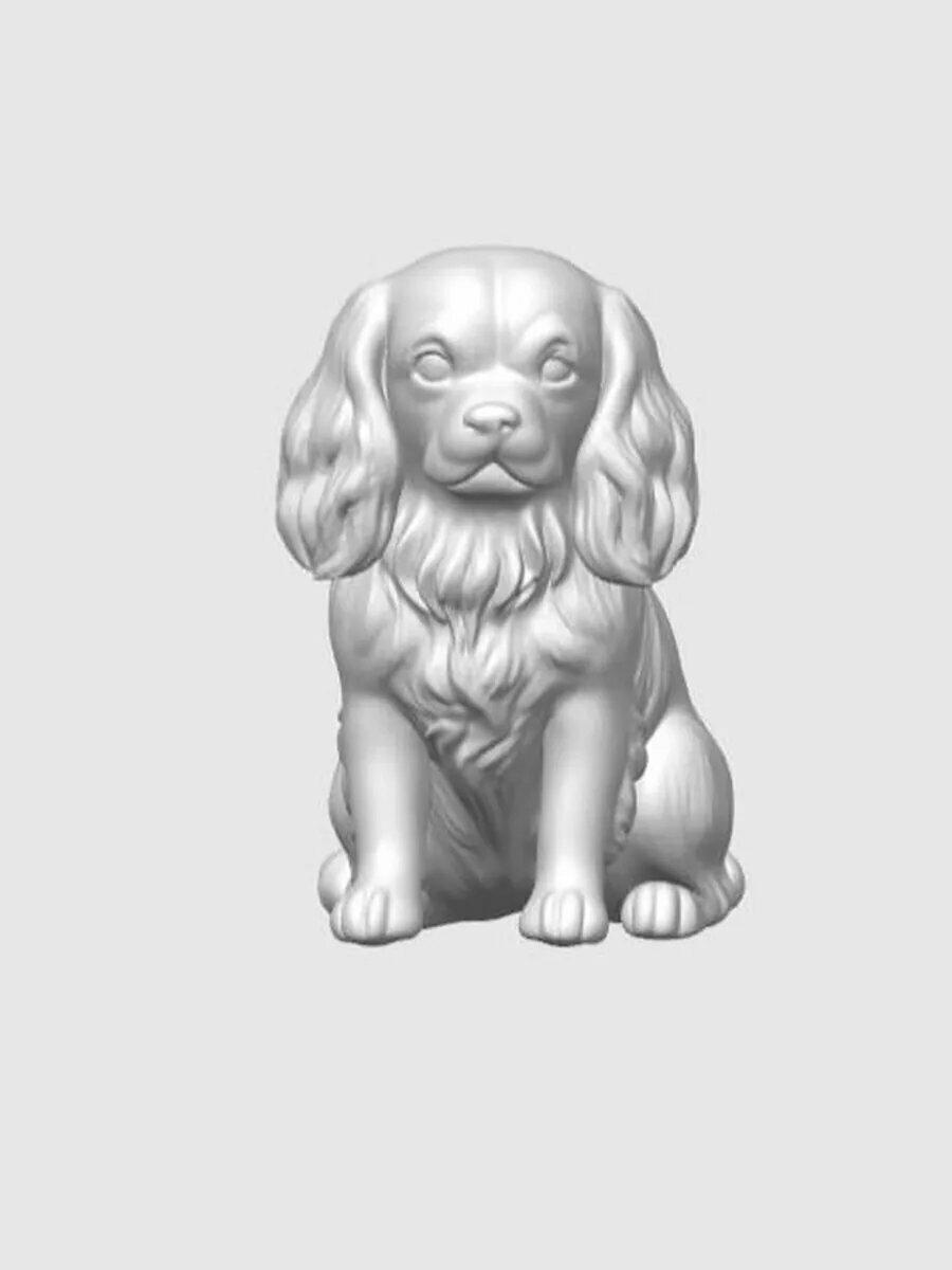 Ростовая статуэтка Кавалер-кинг-чарльз-спаниель (10см, белый)