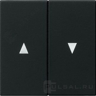 Двойные клавиши со стрелками Gira без фиксации с фиксацией пластмасса черный матовый