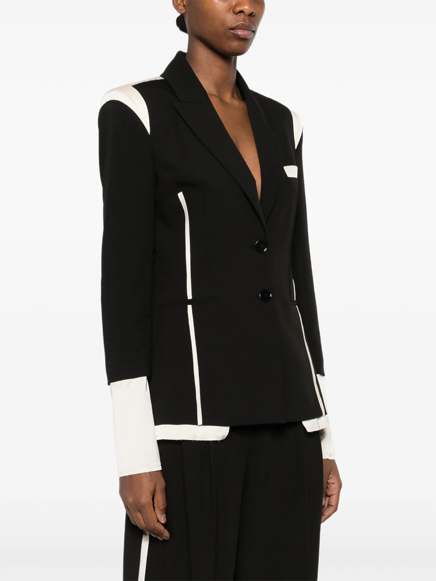 Пиджак PATRIZIA PEPE Colour block slim blazer, размер 40 — фото 1