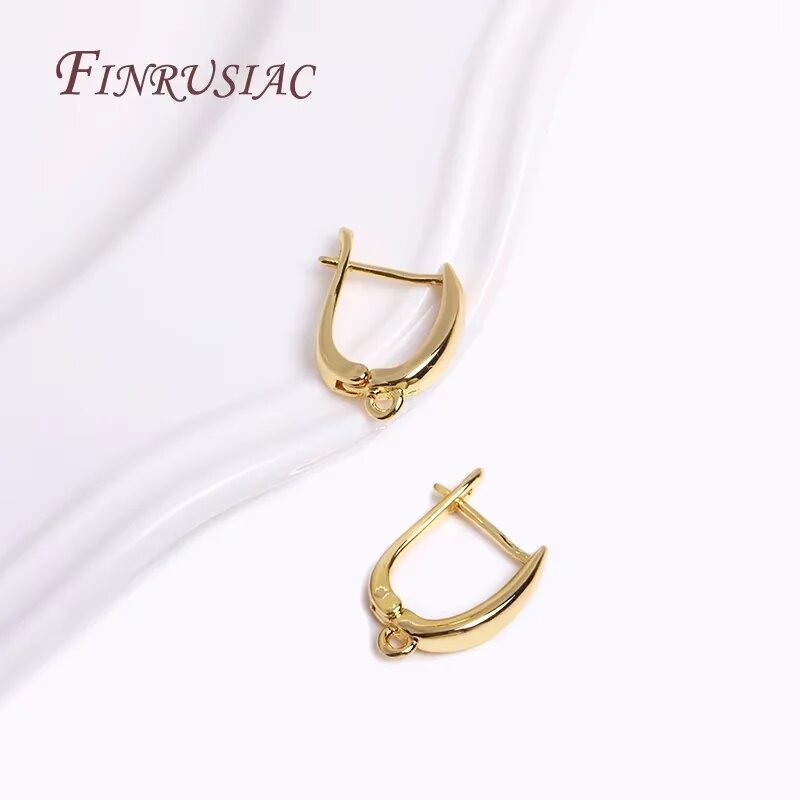 Фурнитура для сережек FINRUSIAC, 18K Gold Plated
