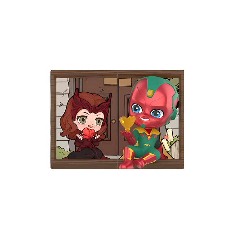 Наборы с фигурками унисекс POP MART Marvel Photo Frame Collection, Confirmed-Vision (Open)