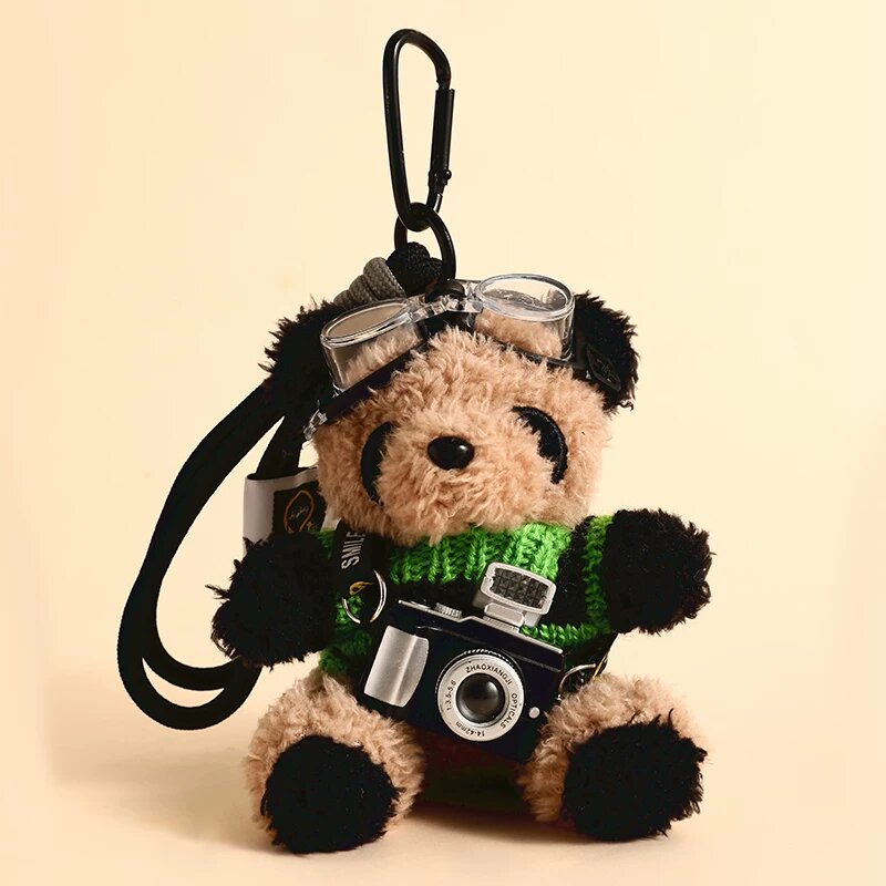 Плюшевый кулон-игрушка в виде панды для сумки, милый аксессуар для рюкзака, брелок для пары ключей от машины Плюшевый