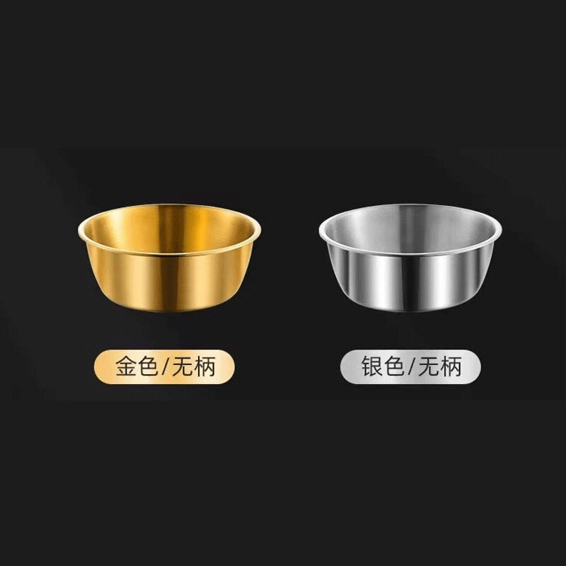 Миска для картофеля фри, миска для риса и вина, салатница из нержавеющей стали 304, однослойная с ручкой, миска для закусок, миска для соуса, миска для перемешивания соуса
