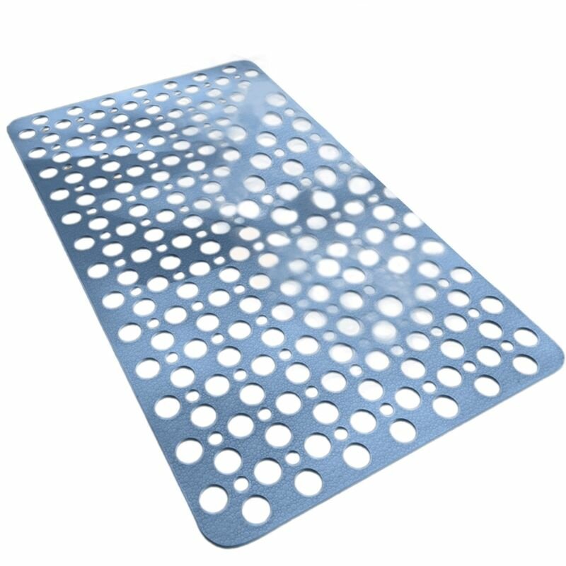 1шт Однотонная накладка для ног на присоске для унитаза TPE для ванной комнаты-синий-53 * 53 см