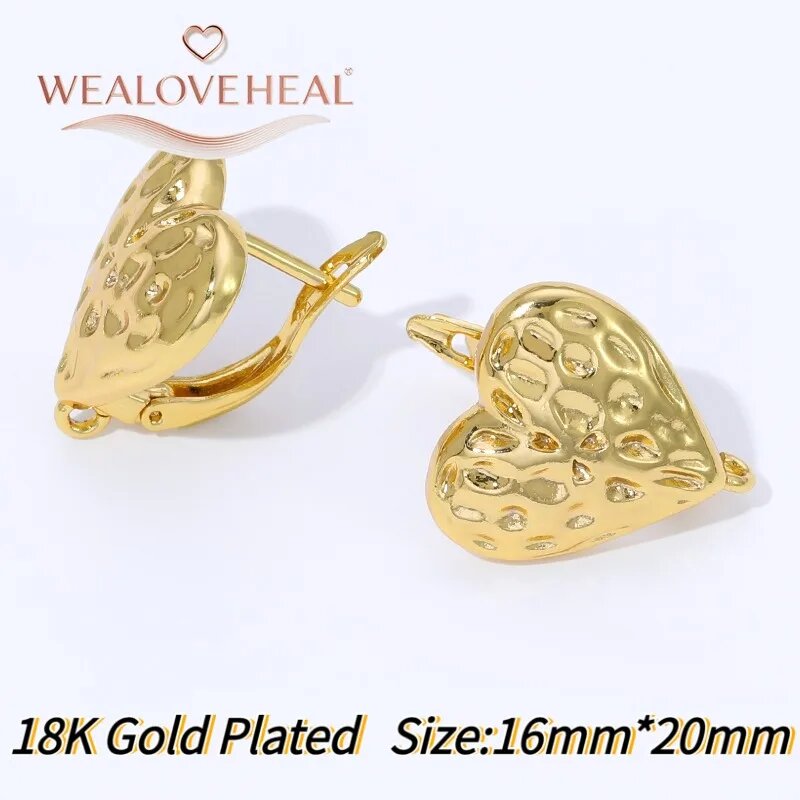 WEALOVEHEAL швензы для сережек, 18K Gold Plated, 2 Pairs