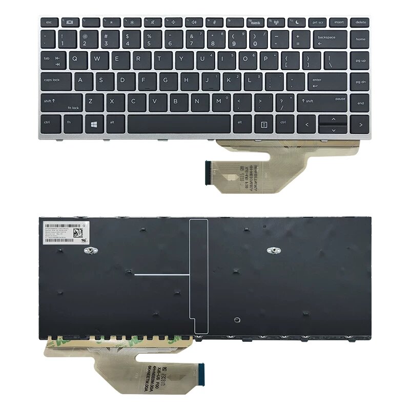 Подходит для клавиатуры HP ZHAN66 Pro G1 430 440 445 G5 HSN-Q04C Q06C Q08C Новая оригинальная серебряная рамка