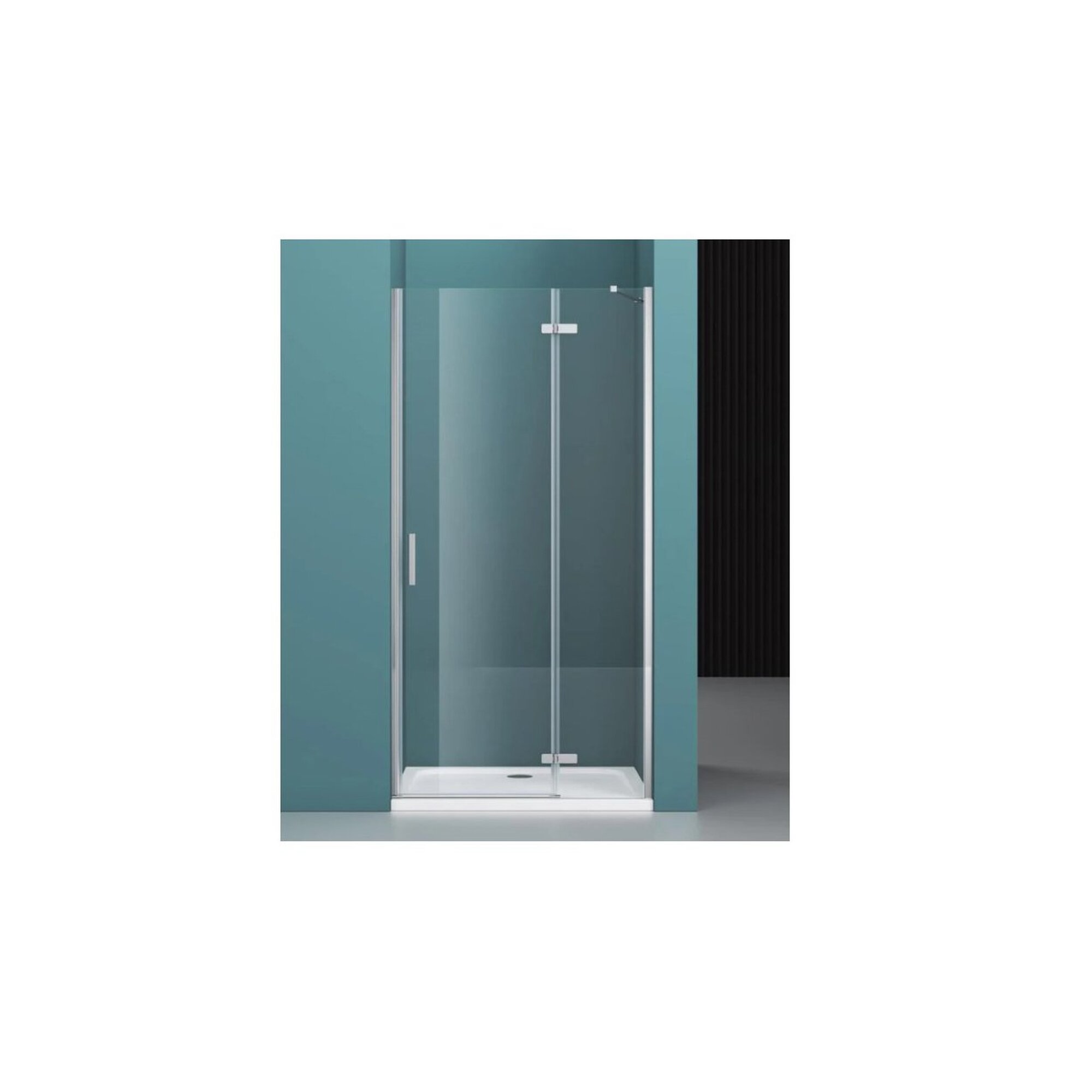 Душевая дверь BelBagno KRAFT-60/40-C-Cr-R, распашная, прозрачная, 1950x1000 мм