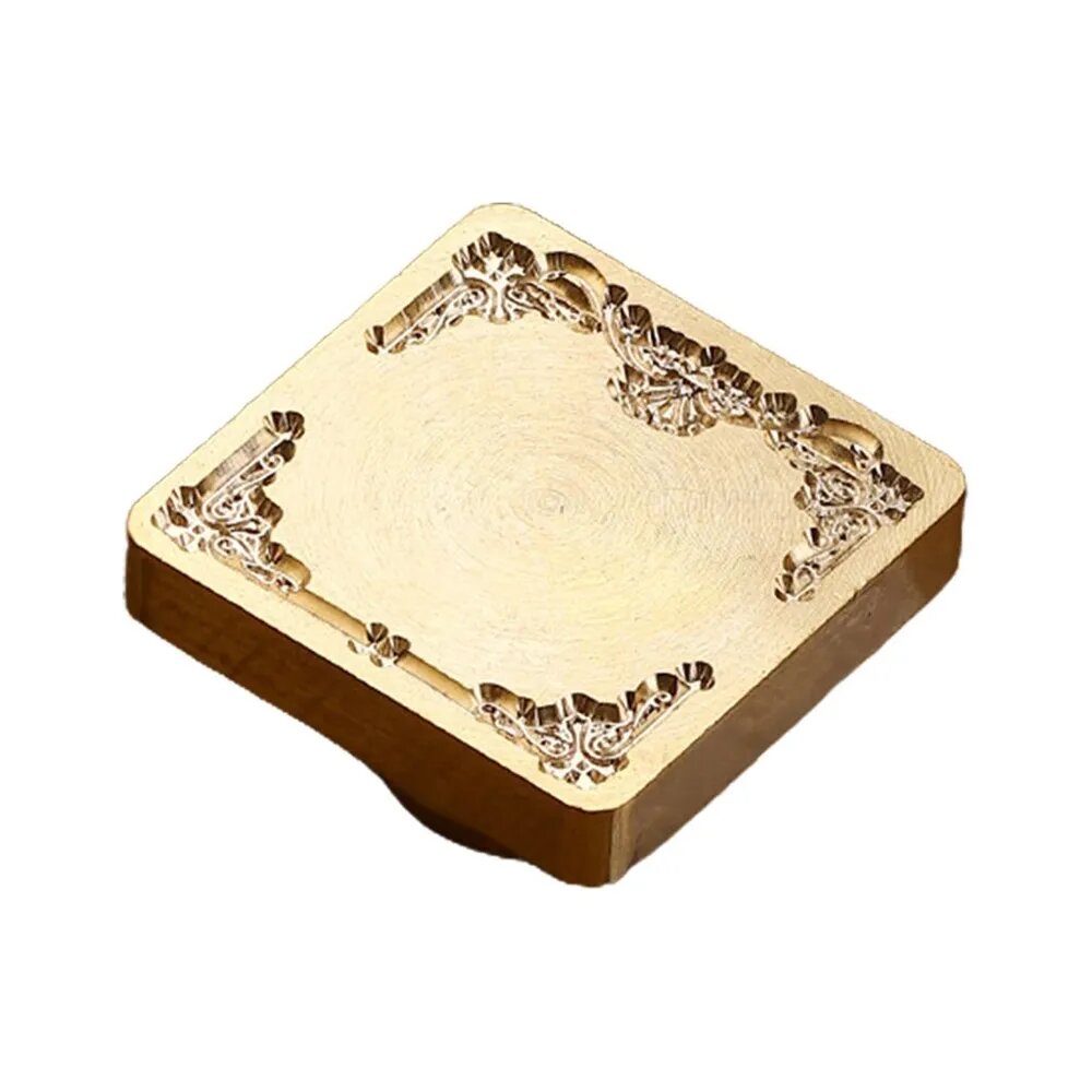 Штамп декоративный, Простая серия рамок, печать на латунной головке - старинная рамка, 1 шт