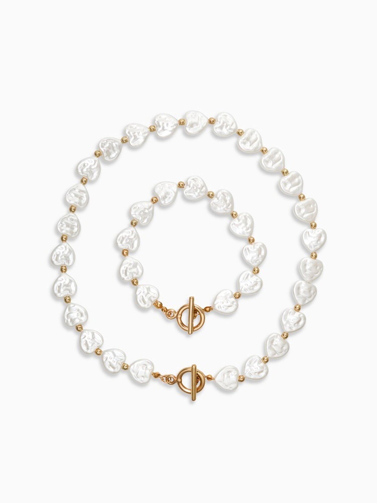 Комплект бижутерии: колье, браслет