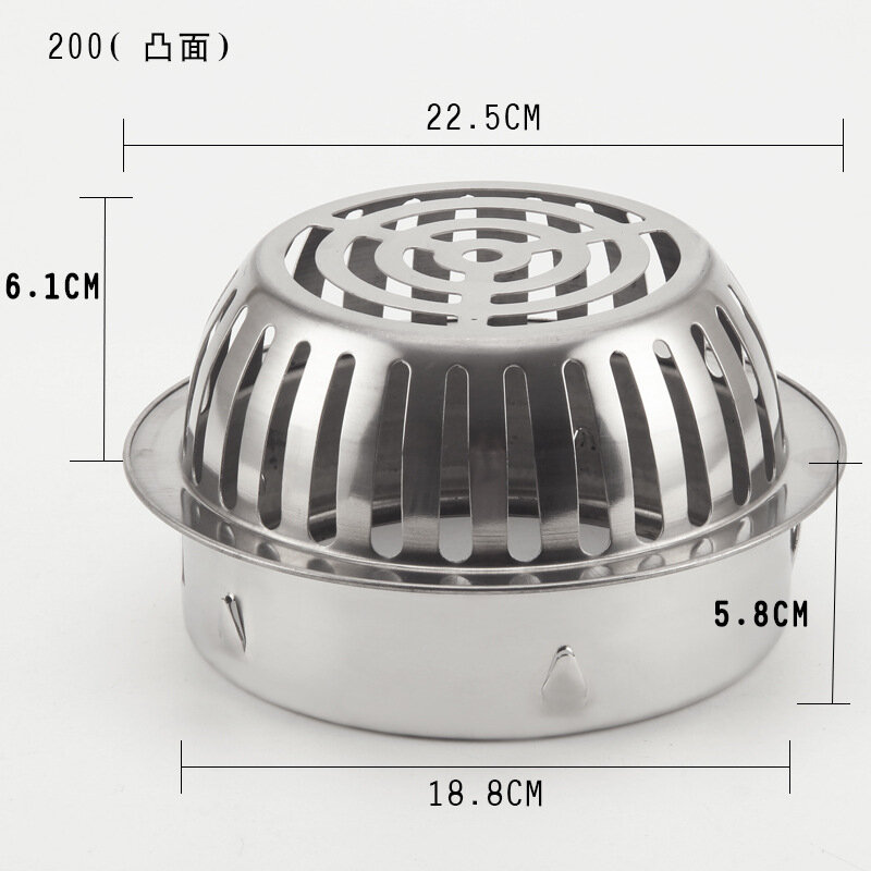 Нержавеющая сталь, круглый слив для пола, крышка сливного отверстия, карточный тип, большой слив, антизасорение, дренаж для дождевой воды на улице