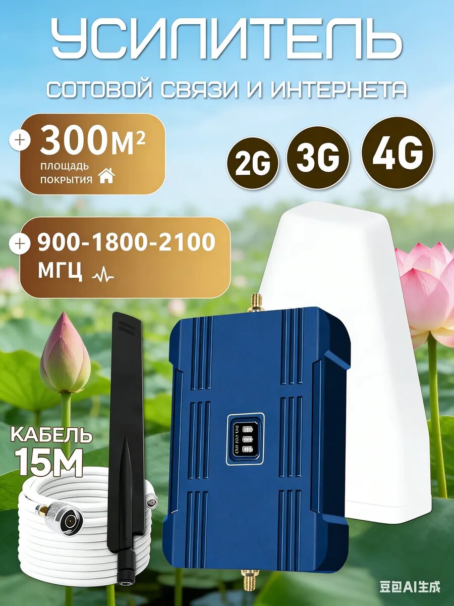 Усилитель сотовой связи 2G/3G/4G (900/1800/2100 МГц) — Улучшение сигнала GSM и интернета для телефона