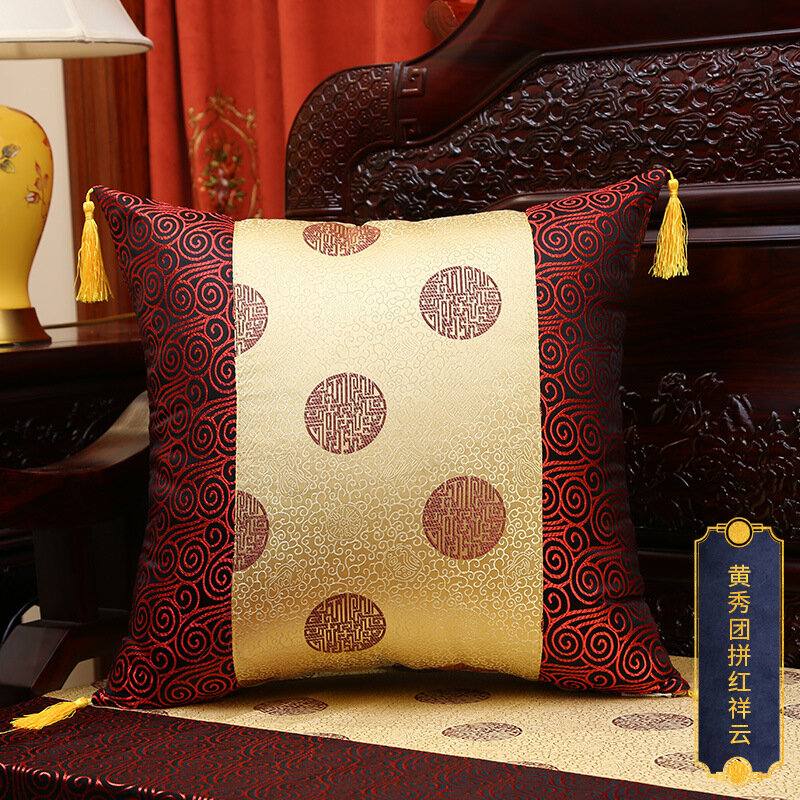 Новая подушка в китайском стиле, красная подушка для деревянного стула, подушка для дивана, подушка для окна, подушка для головы, подушка для спины, подушка для талии, чехол с узором дракона