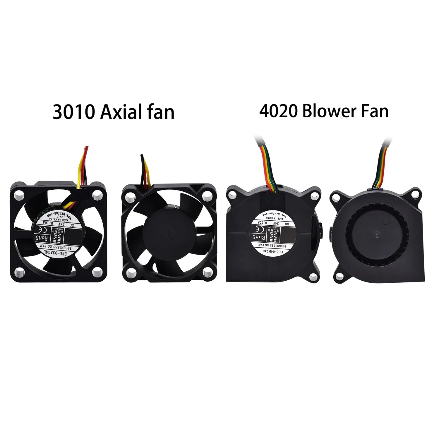Комплект вентиляторов для экструдера Creality K1/K1C/K1 Max: осевой вентилятор 3010 и вентилятор-воздуходувка 4020, 24 В постоянного тока, для охлаждения хотэнда, высокая производительность, запчасть для 3D-принтера