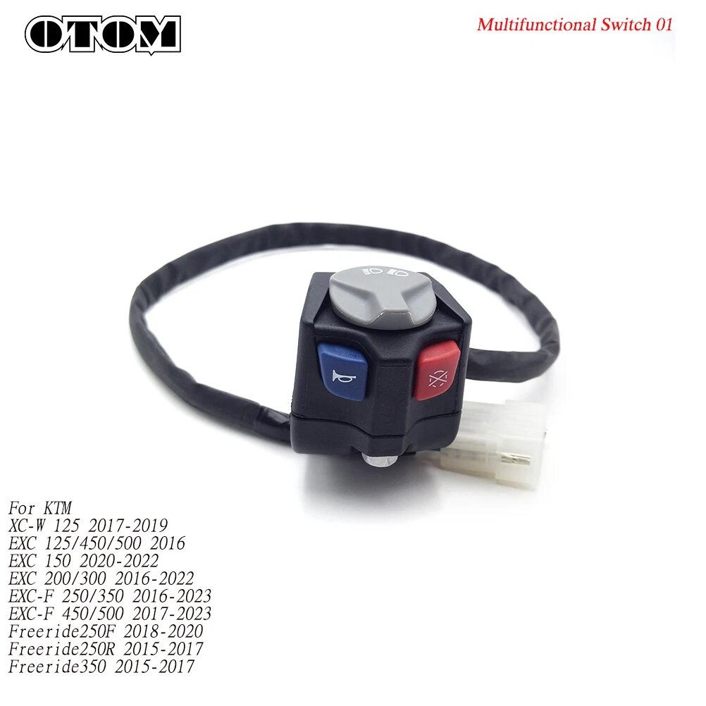 Комбинированный переключатель остановки двигателя мотоцикла для KTM EXC EXC-F XCW 200 250 350, фары эндуро, звуковой сигнал поворота, вкл. выкл. Switch 01