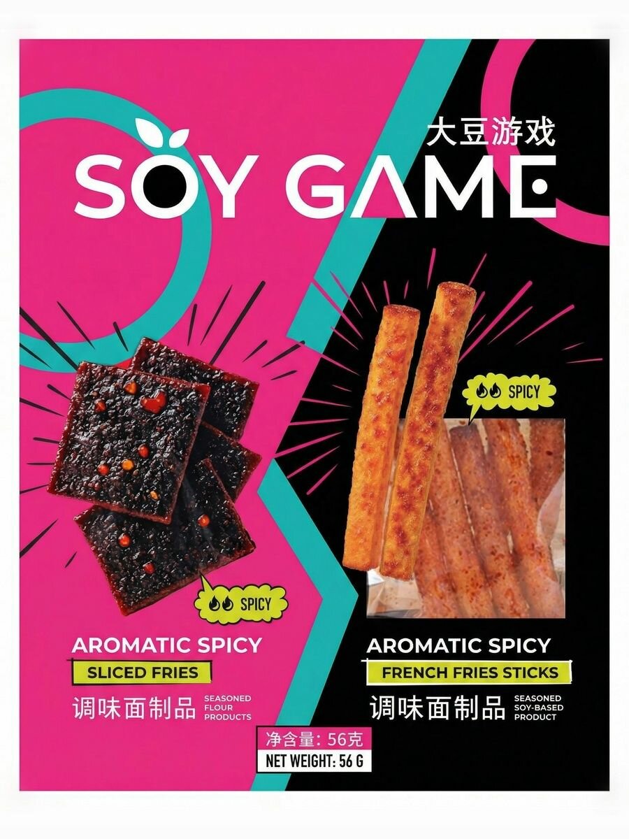 Соевое мясо "SOY GAME" ассорти пряные ароматные острые 6*28гр