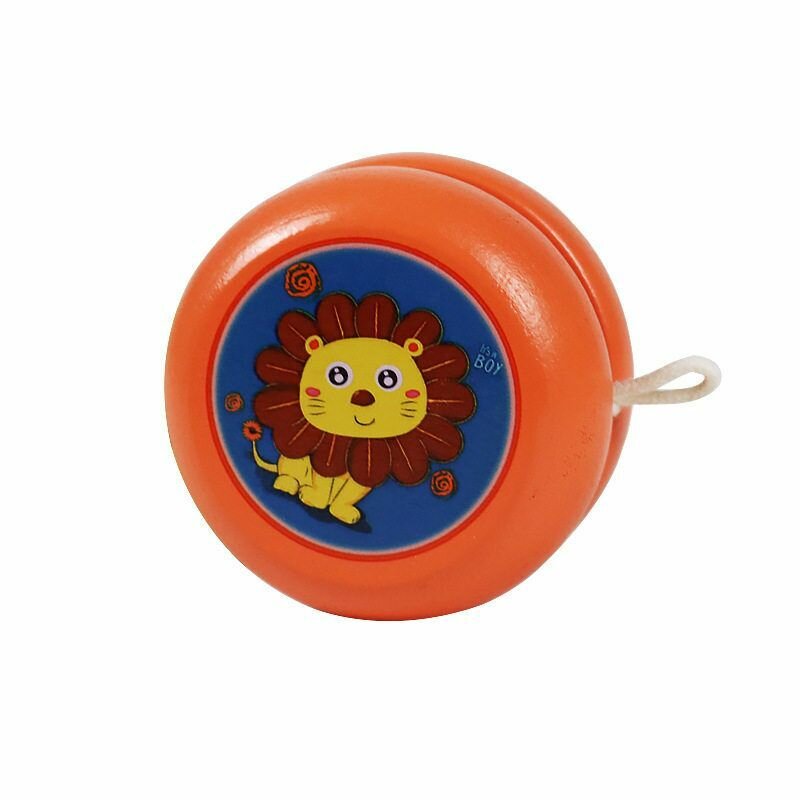 Деревянное йо-йо с животной тематикой, классическое ностальгическое йо-йо для детей, игрушка для развлечения и обучения, веселое обучение 0.1