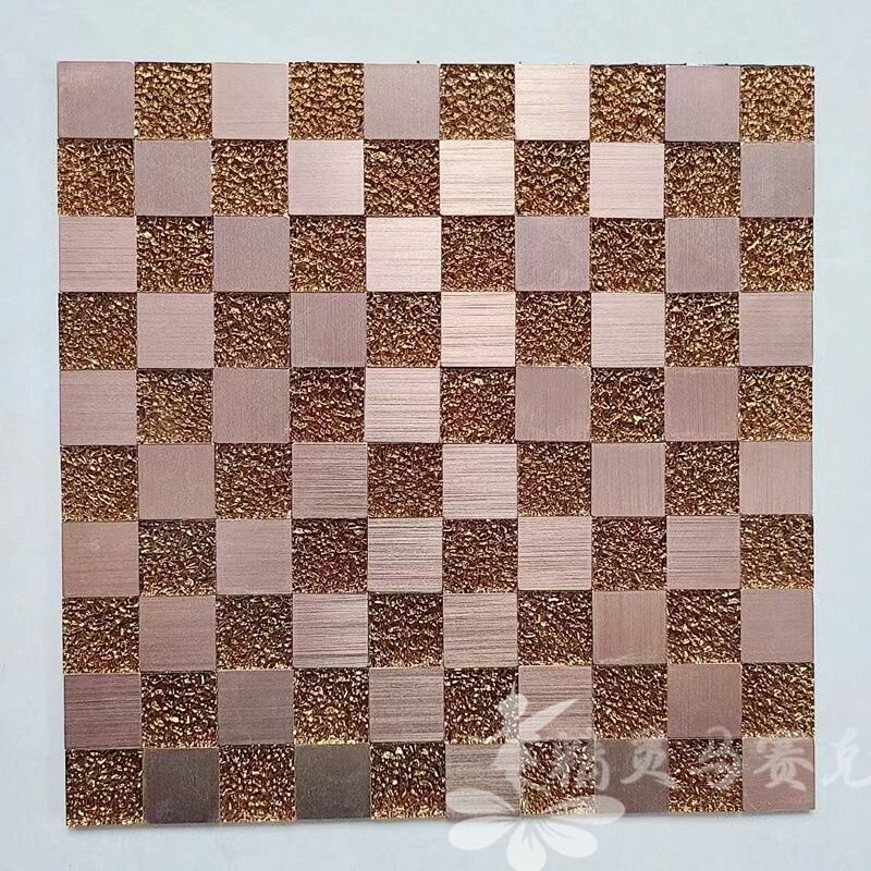 Металлическая матовая алмазная стеклянная мозаичная плитка, самоклеящаяся, для фона телевизора, стикер для зеркальной стены KTV, алюминиевая пластиковая доска для чая