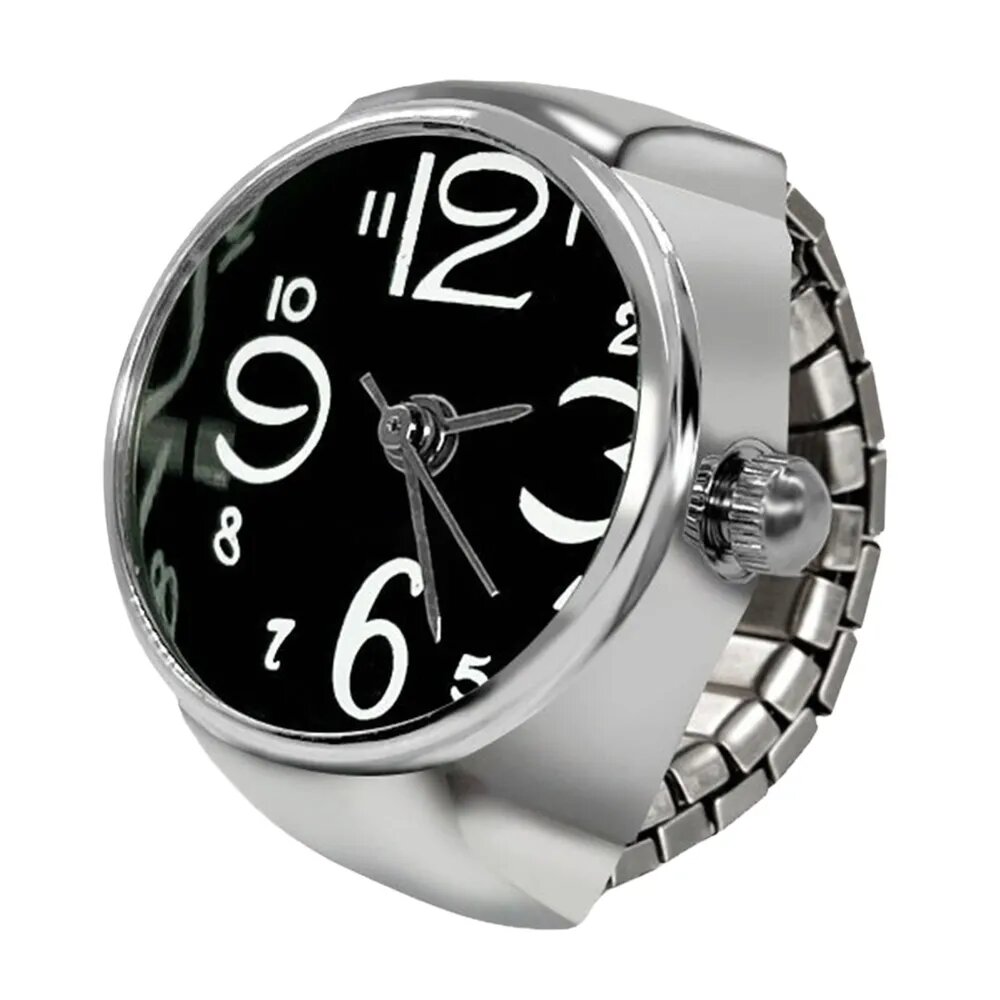 Уникальные кольца-часы с часами модный аксессуар