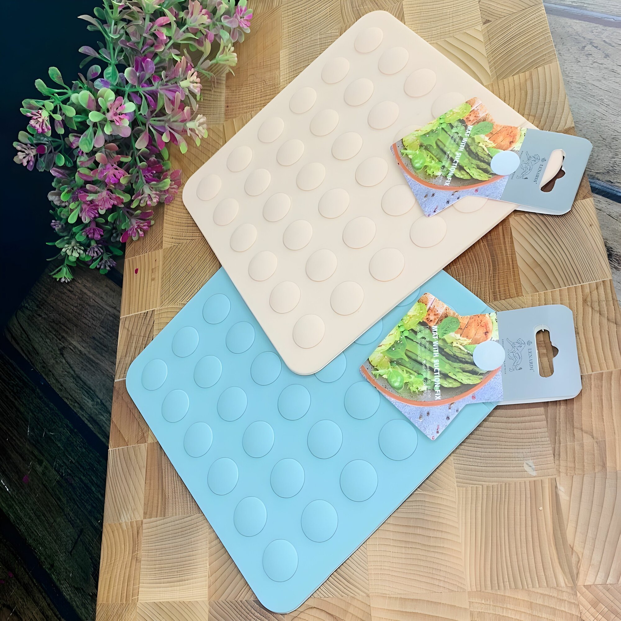 Силиконовый коврик под горячее 17 см. Подставка под горячее квадратная Lenardi, цвет микс