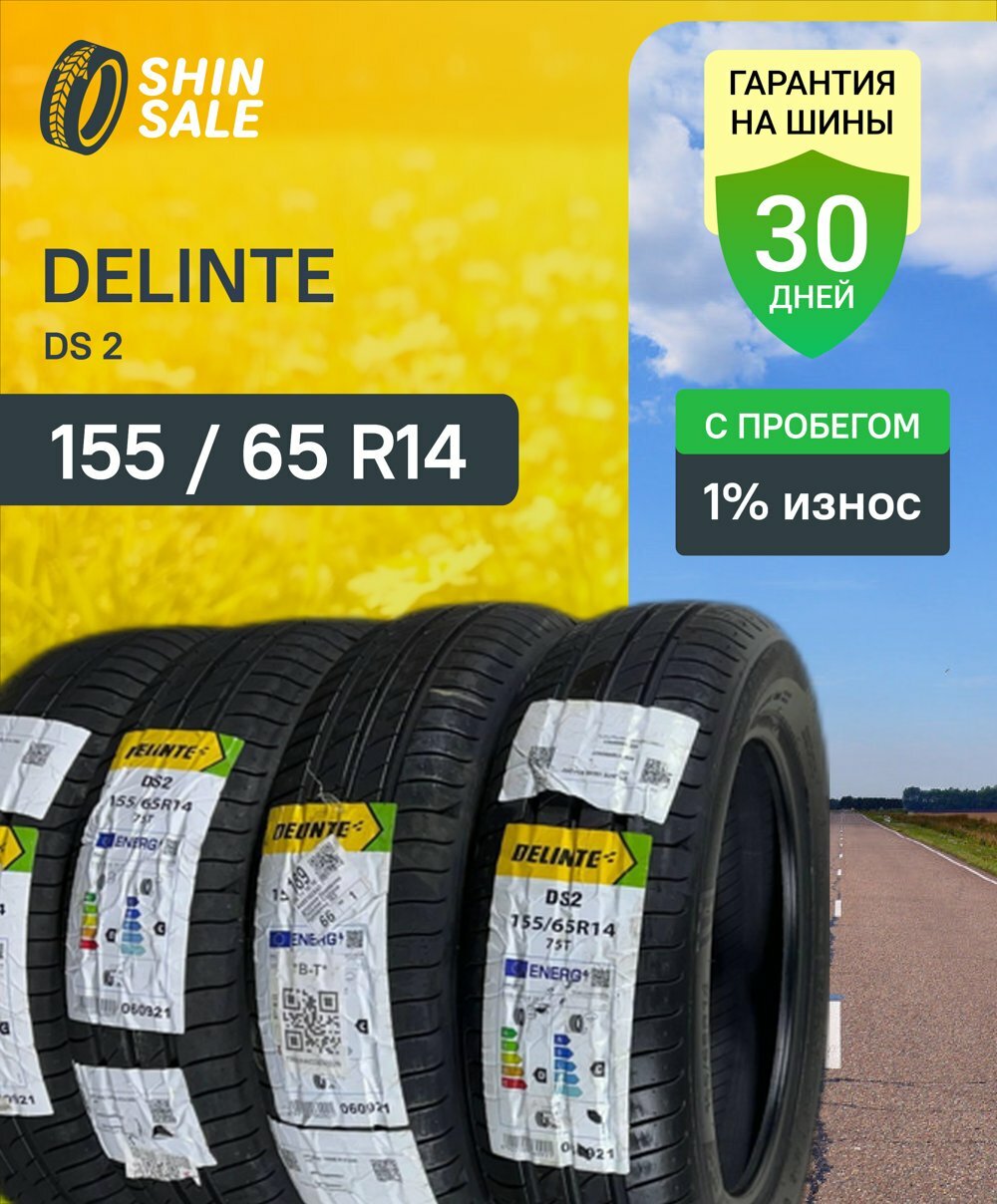 Летние БУ шины Delinte DS 2 155/65 R14 1.0% износ T0163987