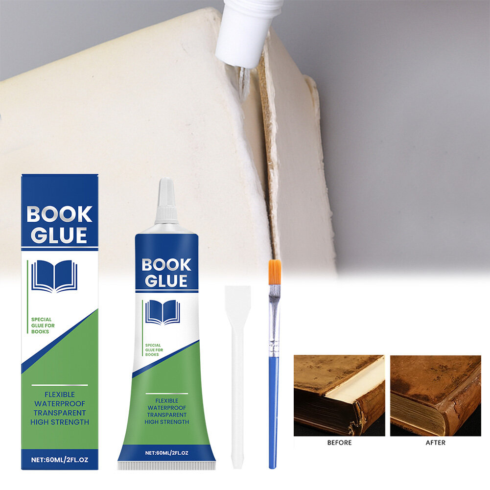 Клей для ремонта книг прозрачный быстросохнущий с металлическим наконечником