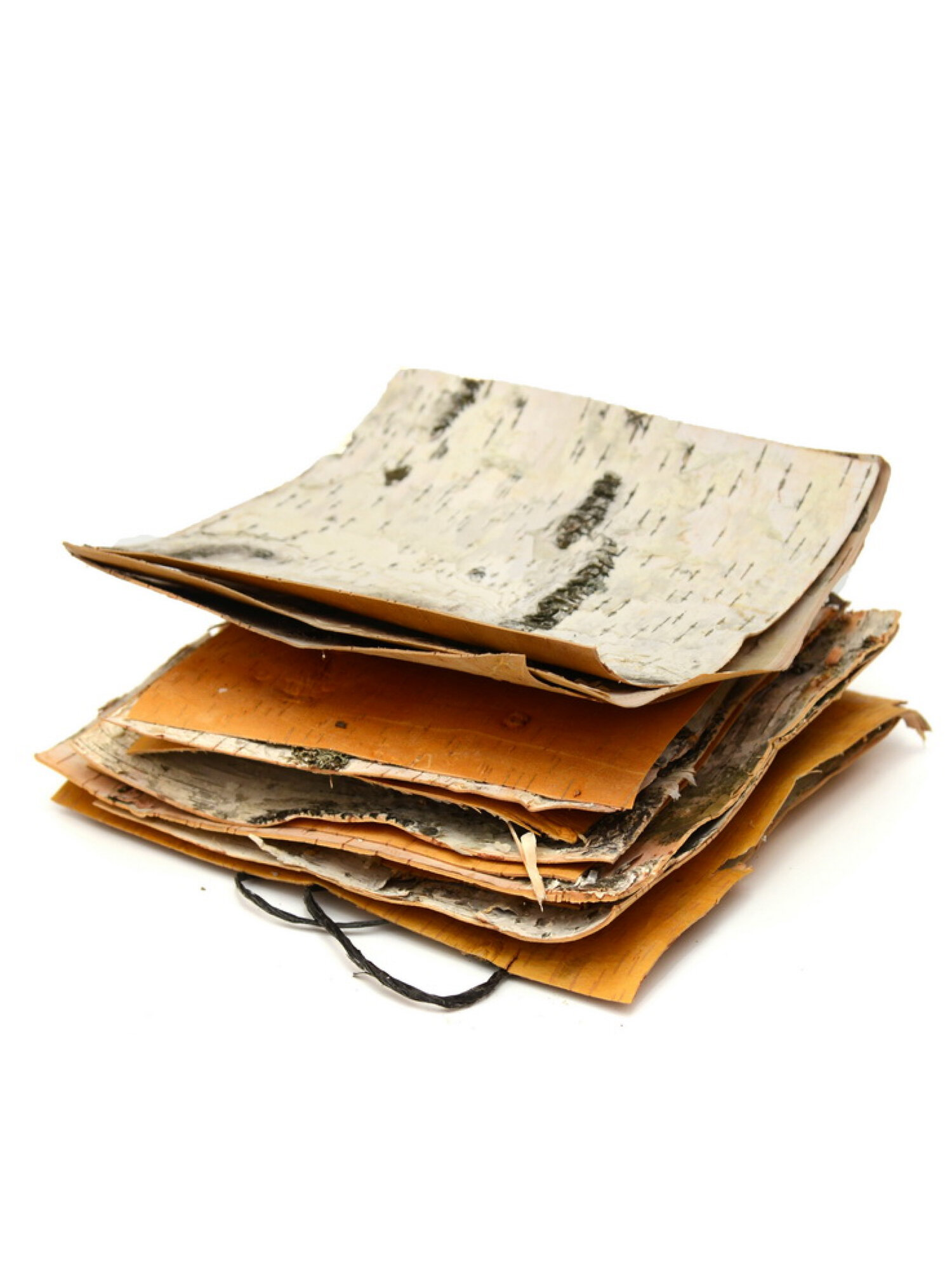 Листы бересты 20х20 см, кора березы, береста для поделок, набор из 10 шт