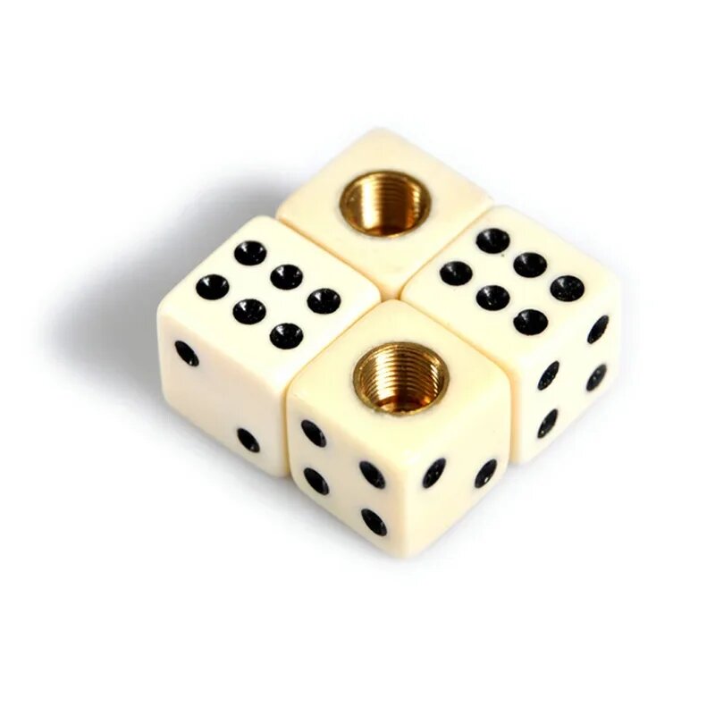 Колпачки для ниппелей в форме игральных костей, заглушки для шин, колпачки для колес из АБС-пластика для легкосплавных дисков, для автомобилей, мотоциклов, велосипедов