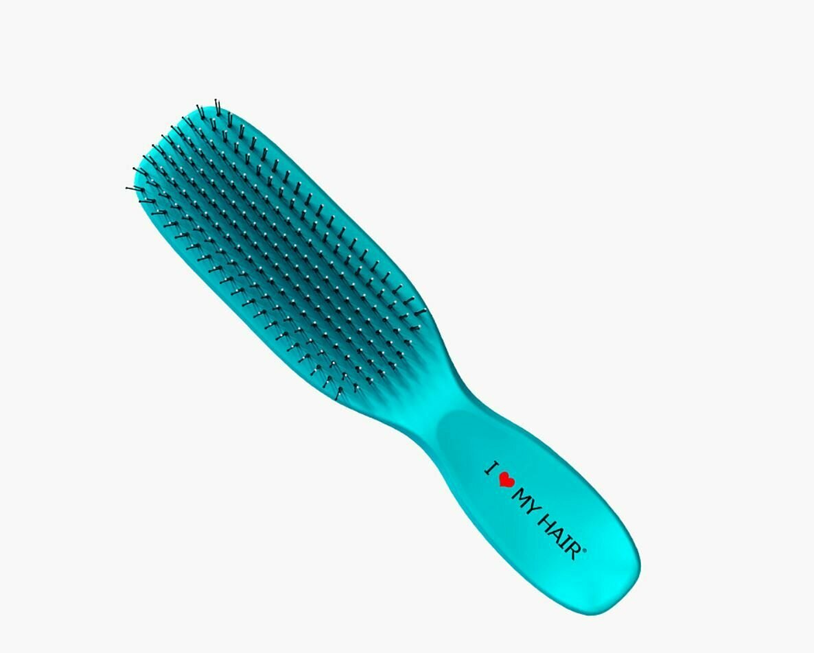 I LOVE MY HAIR, Spider Soft, Щетка парикмахерская, Бирюзовая матовая, размер S