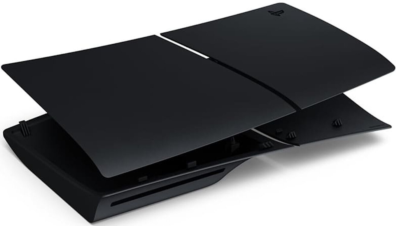 Съемные боковые панели для игровой приставки Sony PlayStation 5 Slim с дисководом Полуночный Черный (Midnight Black) (CFI-ZCS2) (582373) (PS5).