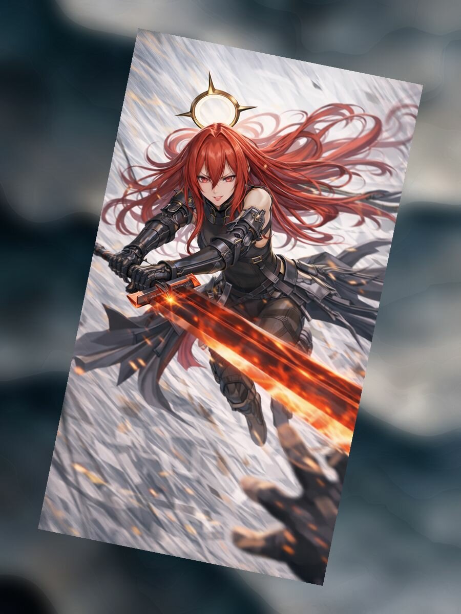 Постер "Arknights: Endfield. Эмбер", 29.7х42см, А3, глянцевый