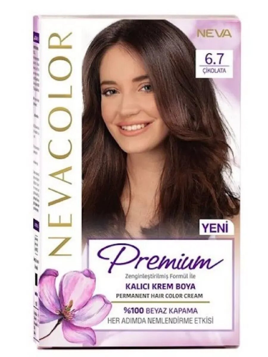 Nevacolor PRЕMIUM стойкая крем краска для волос 6.7 CH-2шт.