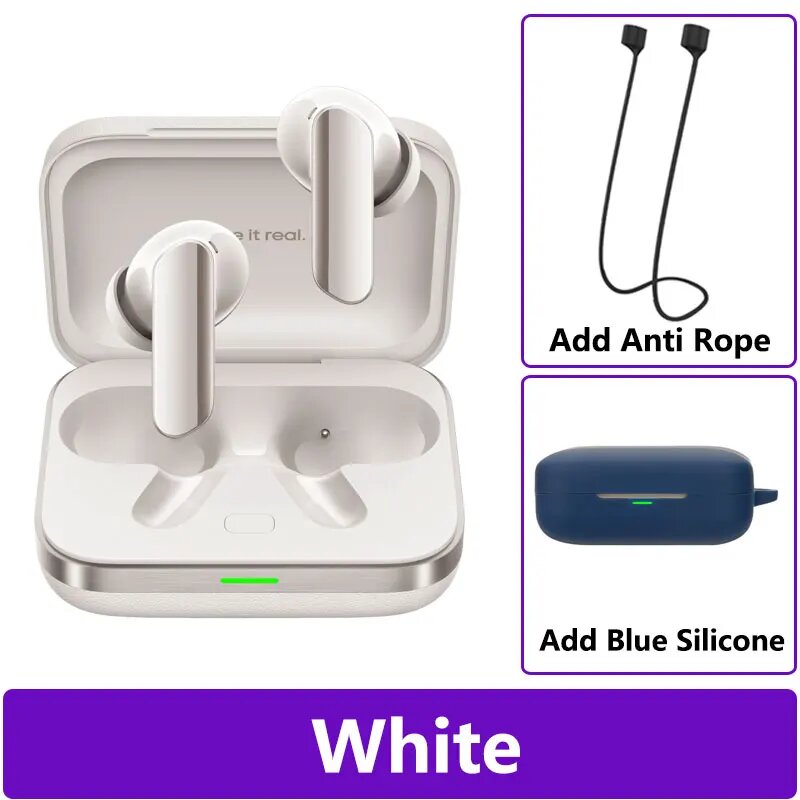 Realme Buds Air 7 Pro TWS наушники Белый, White n Blue Case