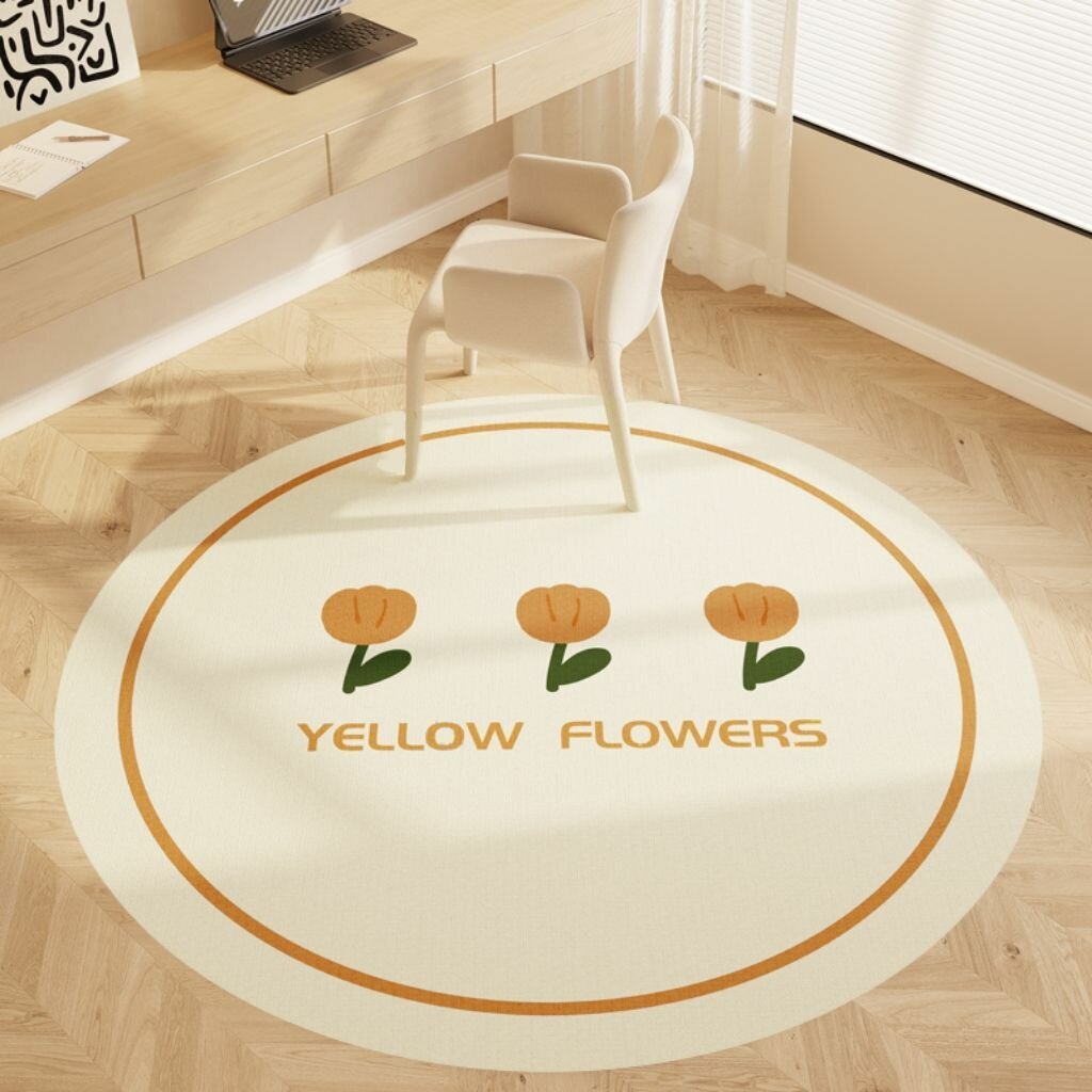 Мягкий диатомитовый круглый коврик для пола под вращающееся кресло, коврик для компьютерного кресла в спальне, коврик для офисного учебного кресла, учебное кресло на колесиках, коврик для ног.