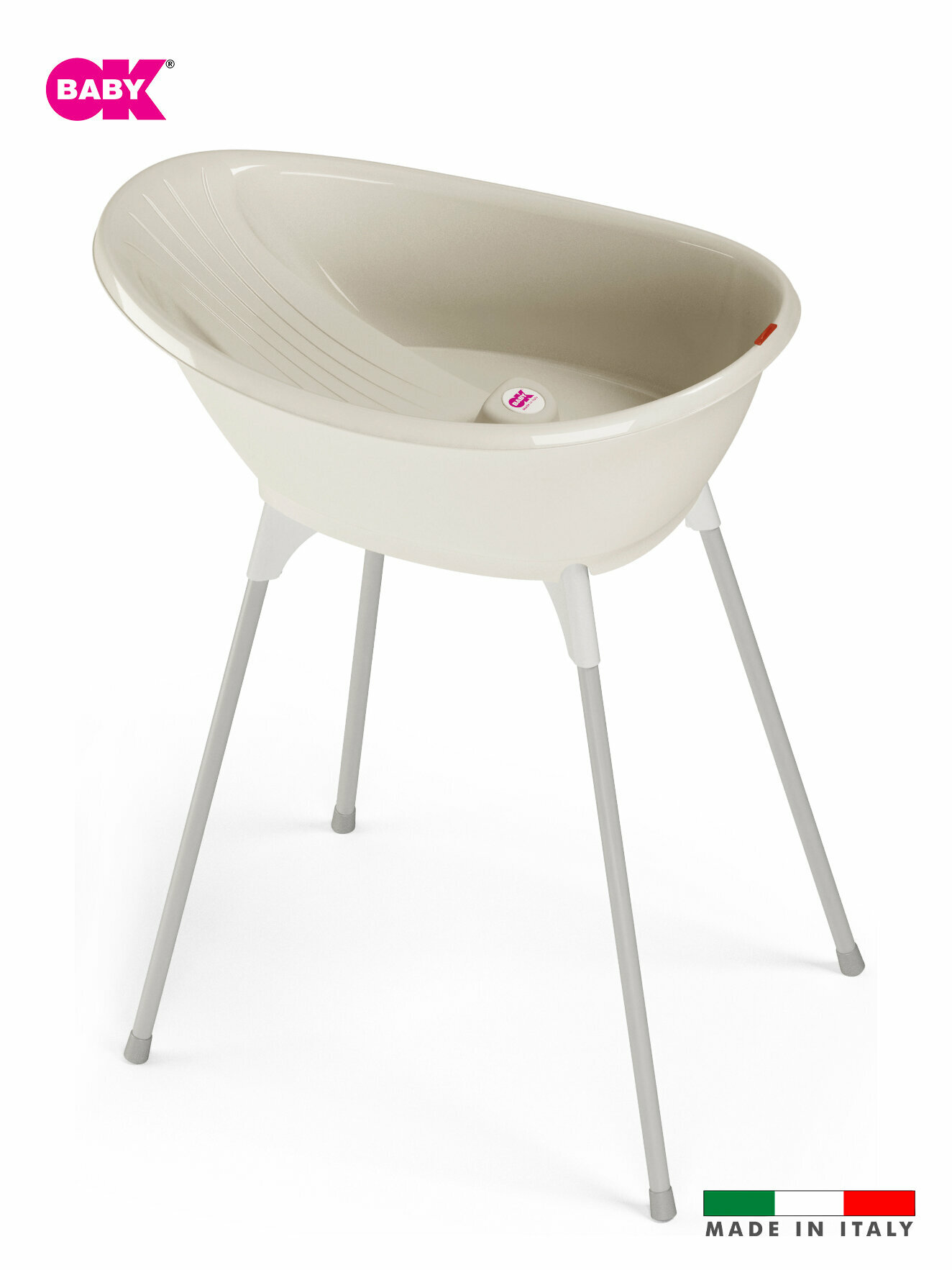 Комплект ванночка Ok Baby Bella+Подставка Белый