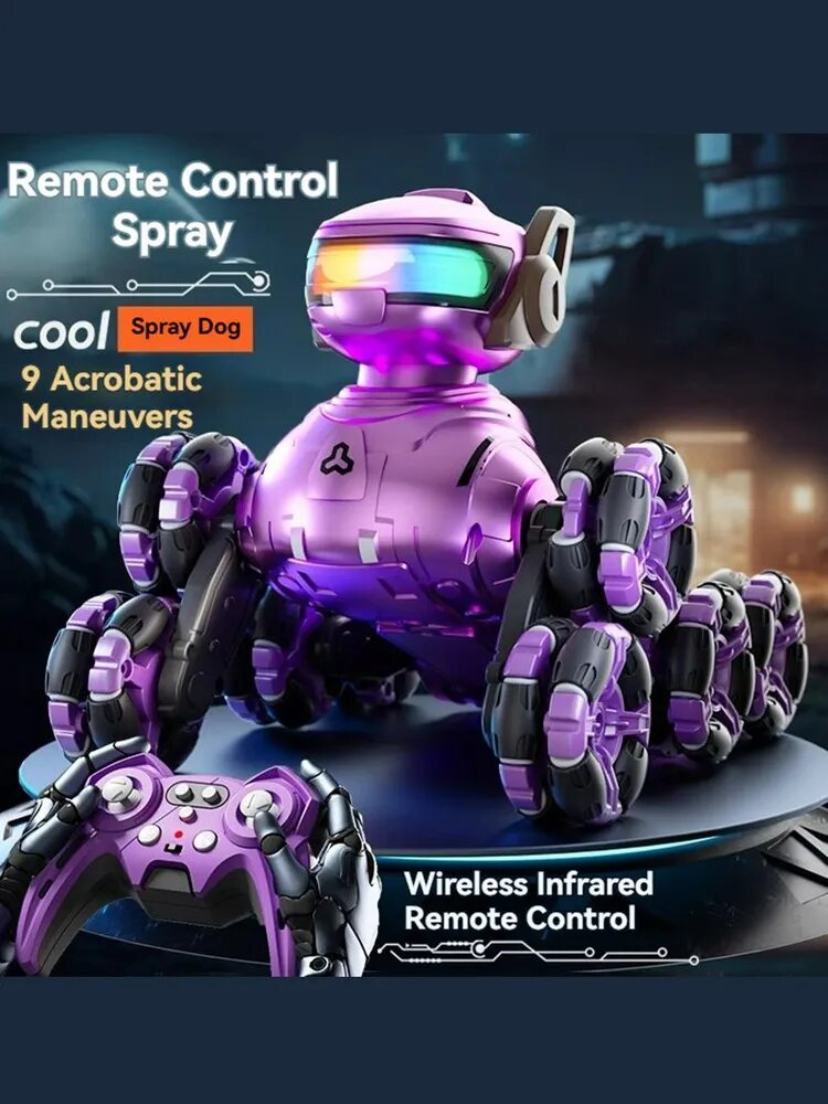 Робопес Spray Dog 9 акробатических маневров с беспроводным инфракрасным пультом ДУ