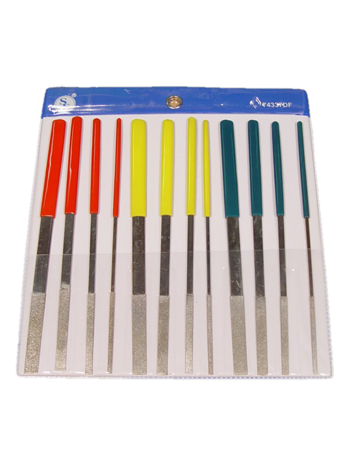 Набор алмазных надфилей разной зернистости, 180 мм, 12 шт, SONA