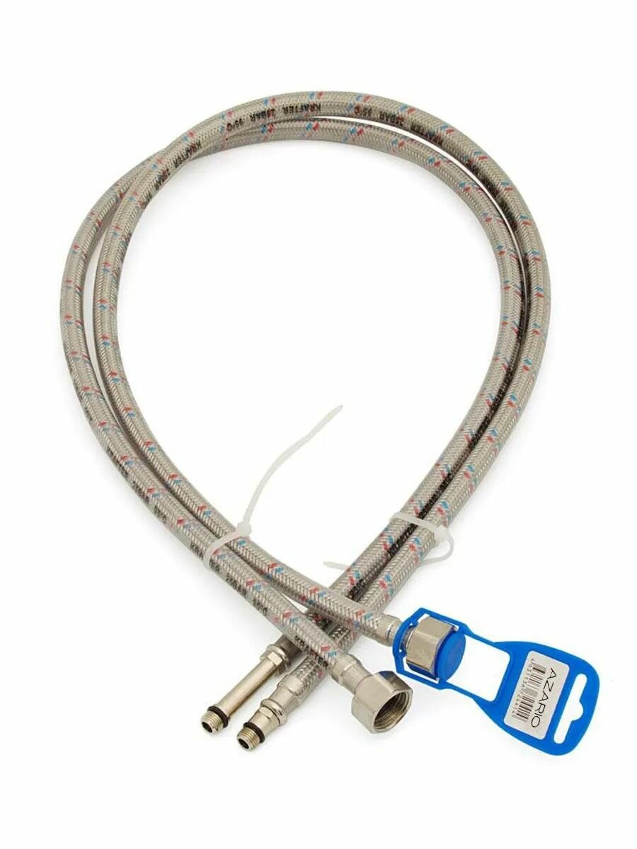 Подводка для смесителей AZARIO LUXe 0,8 м (силик. оболочка) пара AZLux905