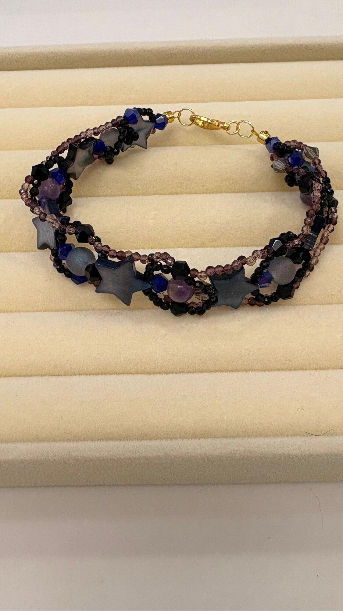 Плетеный браслет, перламутр