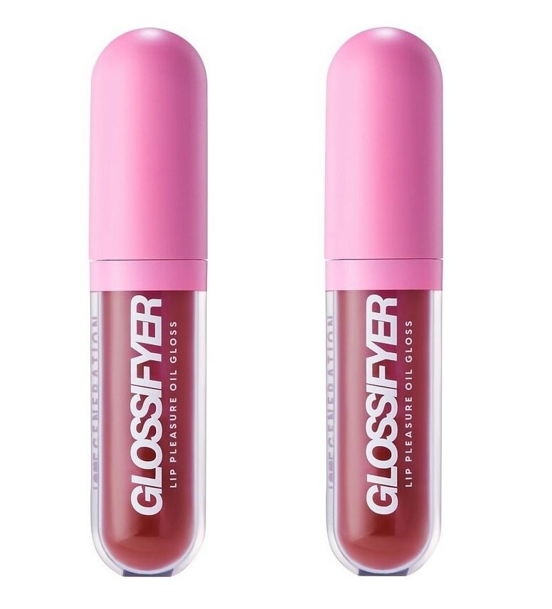 Масло-блеск для губ Love Generation Lip Pleasure Oil Gloss Glossifyer тон 06, коричневый, 3,5 мл - 2 штуки