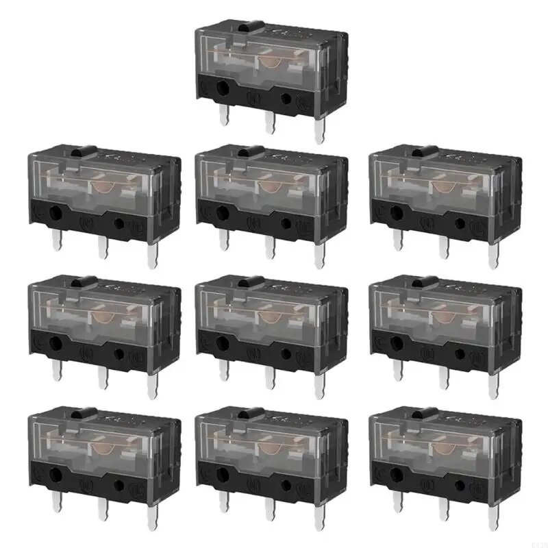 K43B Набор из 10 шт. для мыши 8.0 Микропереключатель, срок службы 80 миллионов нажатий, 3-контактный, черная точка