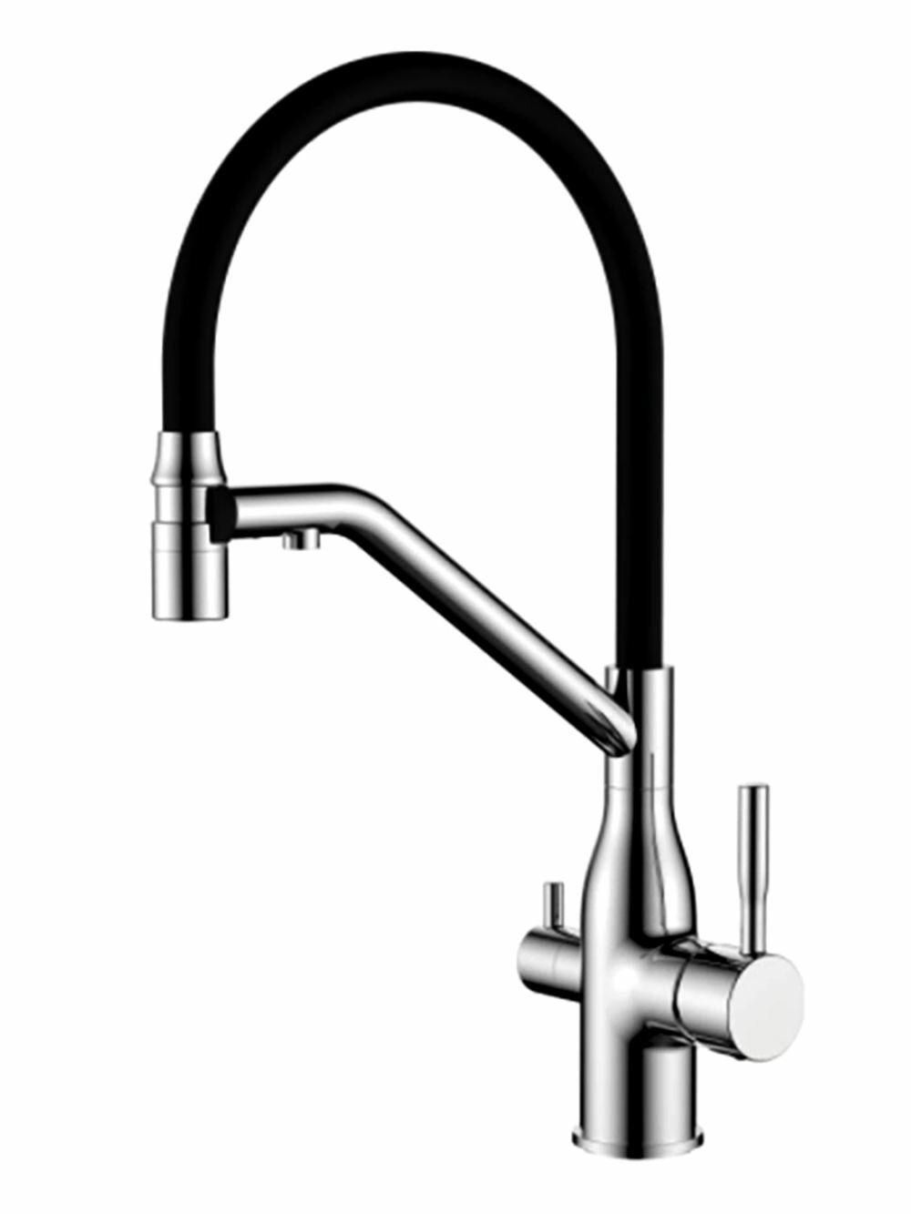 Смеситель для кухни с гибким изливом и фильтром Ledeme L4797-2