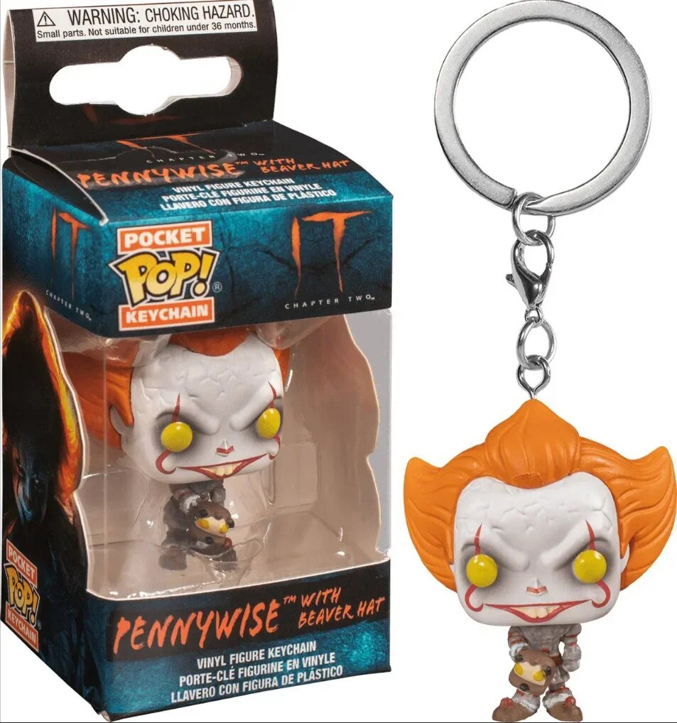 FUNKO Pop! брелок IT Пеннивайз с беличьей шапкой, pennywise