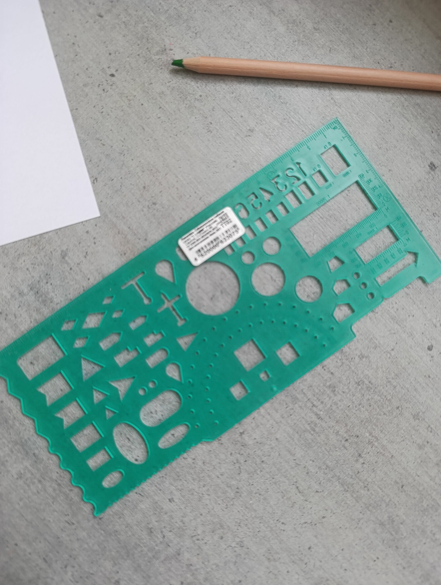 Линейка офицерская 20 см, гибкая, 65 тактических элементов, отливная шкала