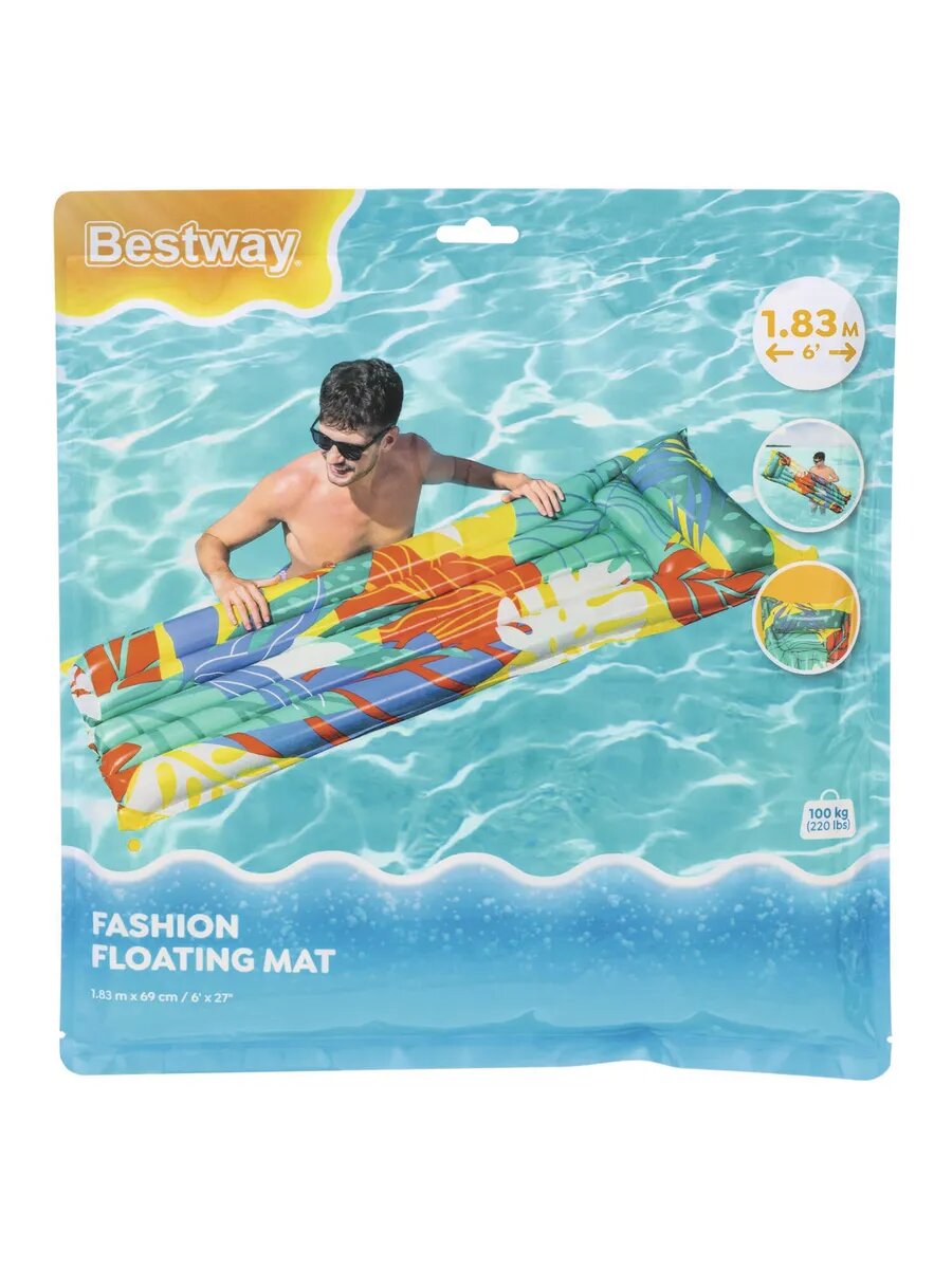 Надувной матрас для плавания Модный 183х69 см